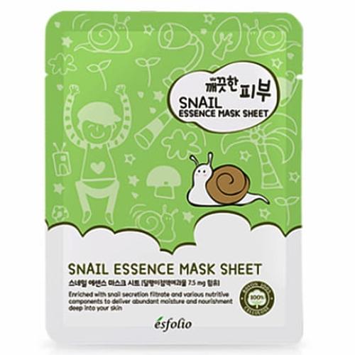 ESFOLIO Snail Essence maska kojąco-nawilżająca w płachcie ze śluzem ...